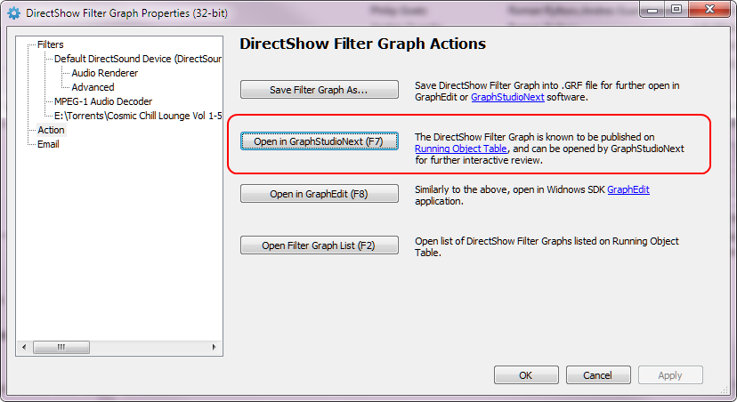 DirectShow Spy: Integration with GraphStudioNext – Fooling Around